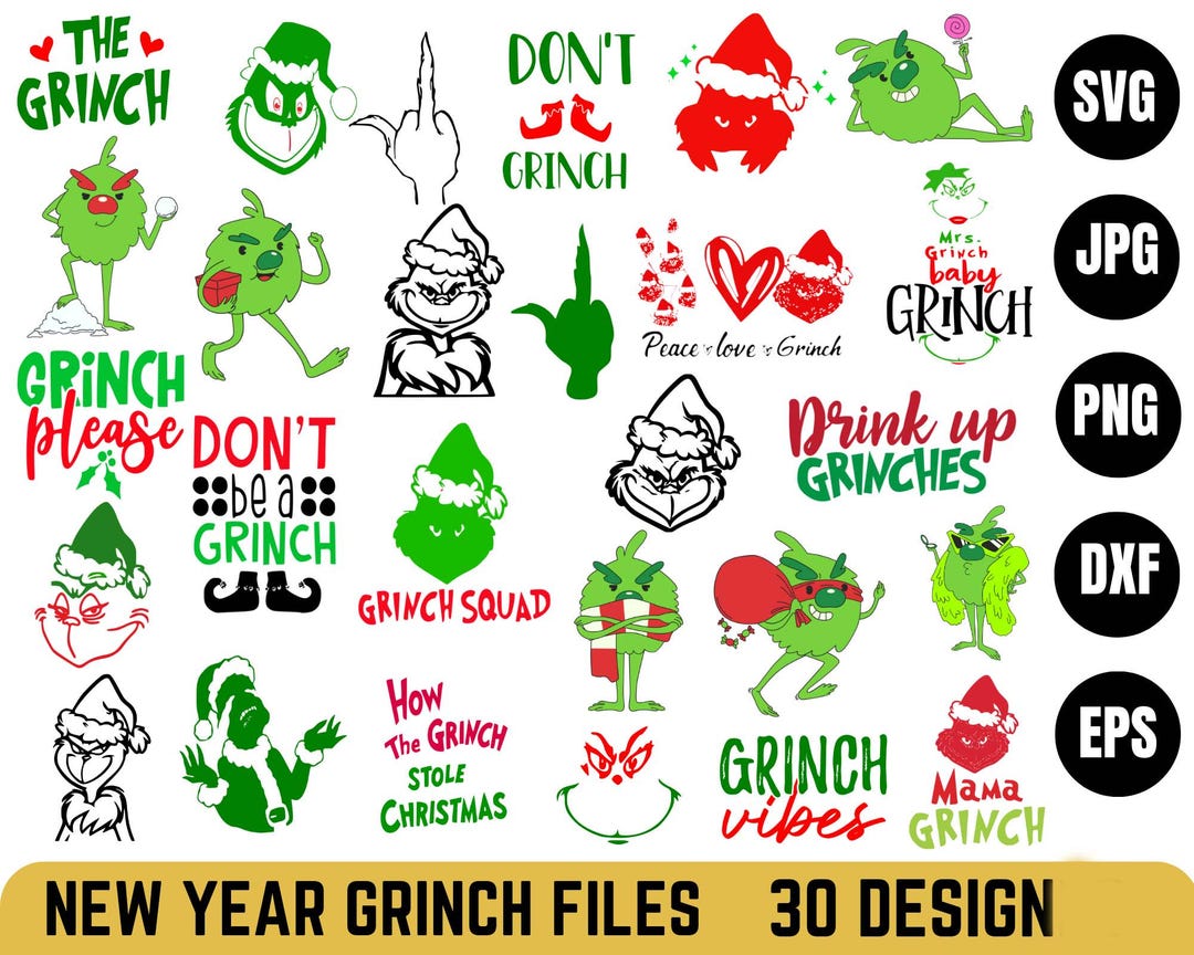 Grinch Svg Bundle, Green Font Bundle, Grinch Font, Christmas Holiday ...