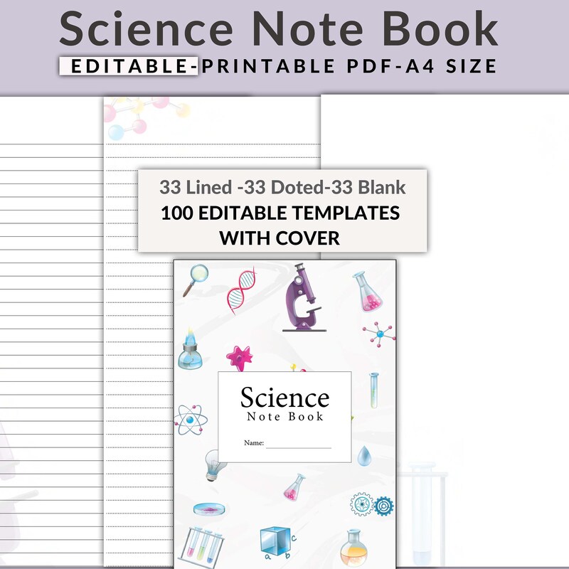 Science Notebook Cover - Etsy