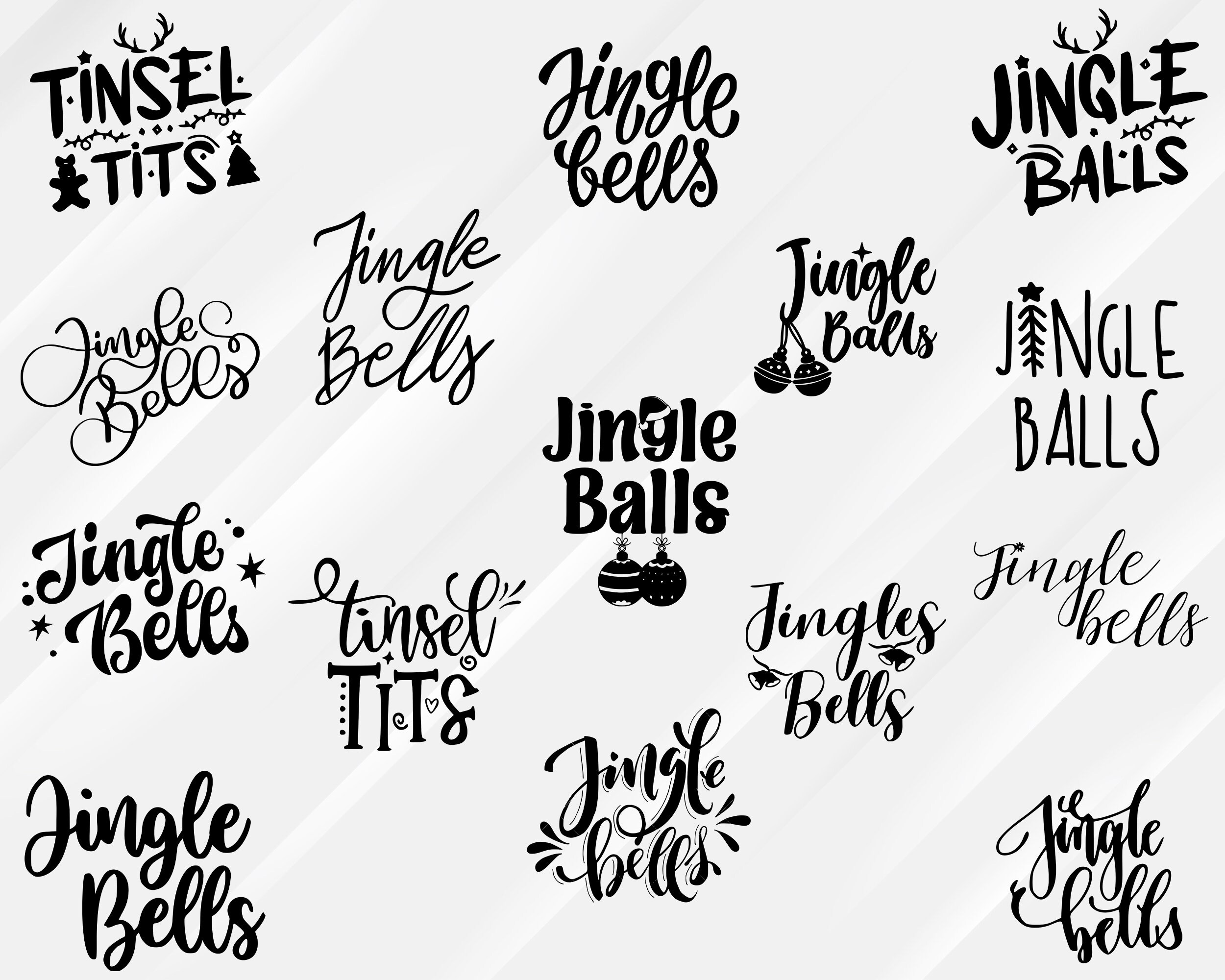 Jingle Bells Svg Bundle, Christmas Svg, Sleigh Bell Svg, Christmas Bell ...