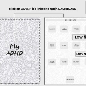 ADHD Planner Adult With 2024 Calendar ADHD Planner ADHD Journal ...