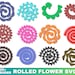 Rolled Flower SVG Bundle: DIY Floral Cut Files - Etsy UK