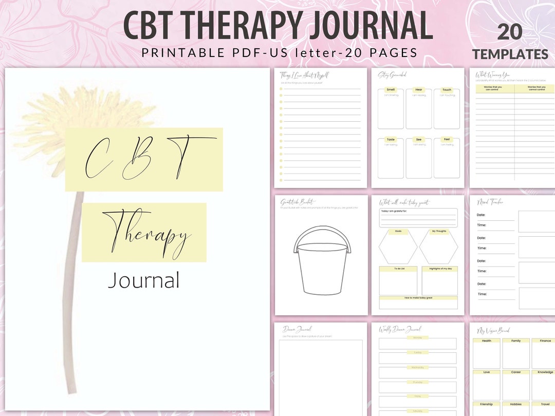 CBT Therapy Journal, Cognitive Behavioral Therapy, Mental Health ...