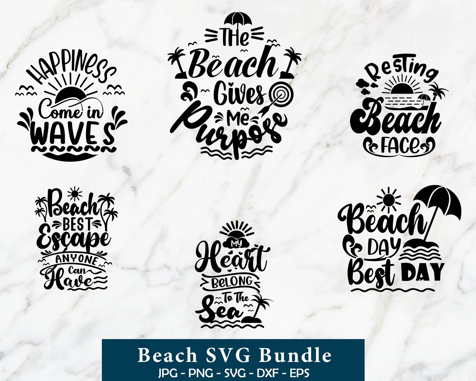 Summer Quotes Svg Bundle, Summer Beach Svg Bundle, Beach Svg Bundle ...