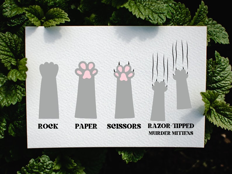 Rock Paper Scissors Svg, Cat Scratch, Scratches Svg, Funny Cat Shirt ...