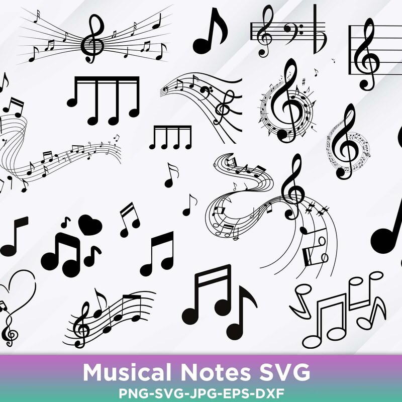 Musical Notes Svg - Etsy