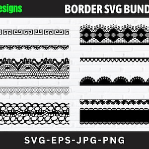 Border Svg Bundle, Border Svg, Lace Border, Seamless, Pattern, Border ...