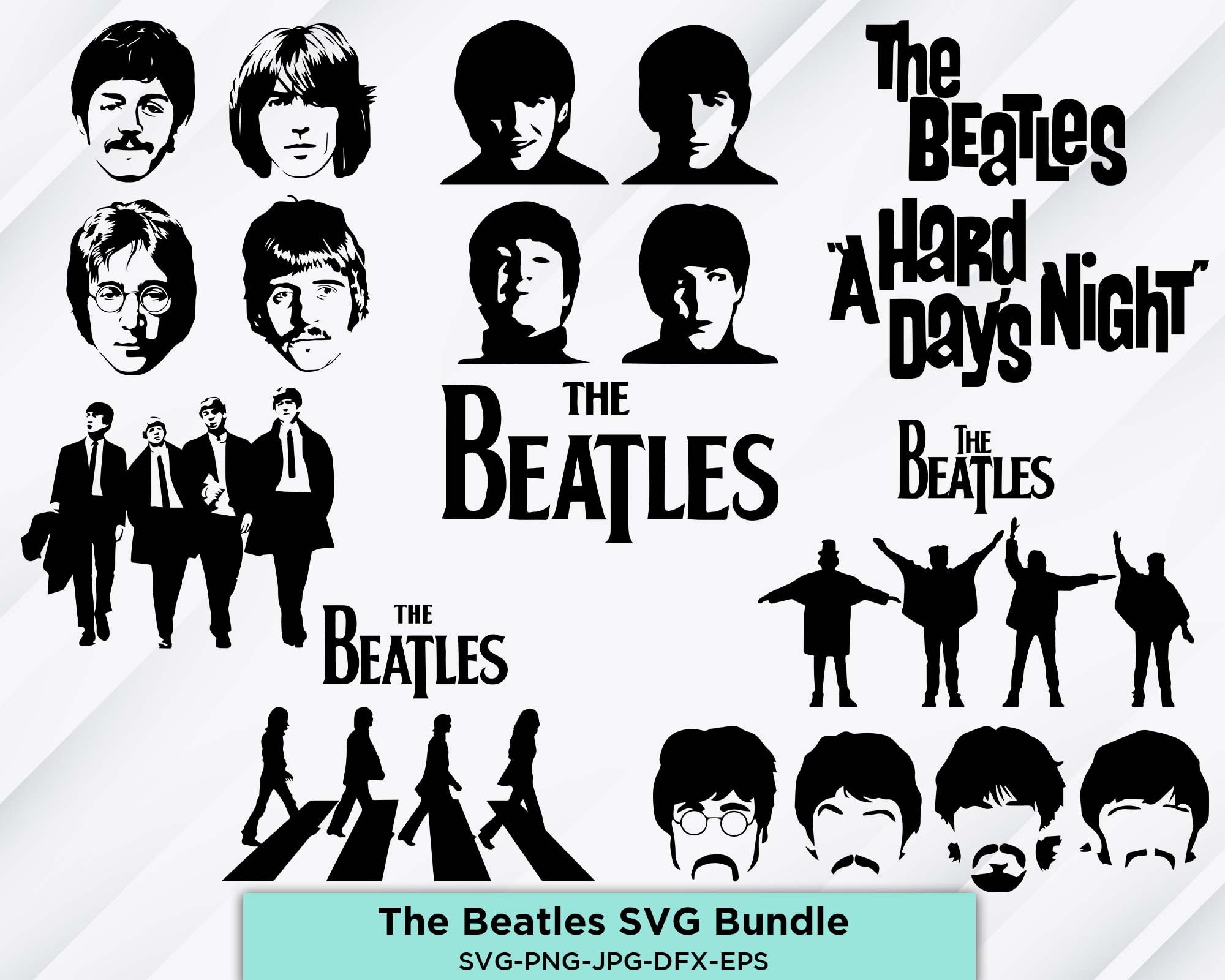 The Beatles SVG Bundle - Svg Png Dxf Eps Pdf - Cut File for Cricut ...