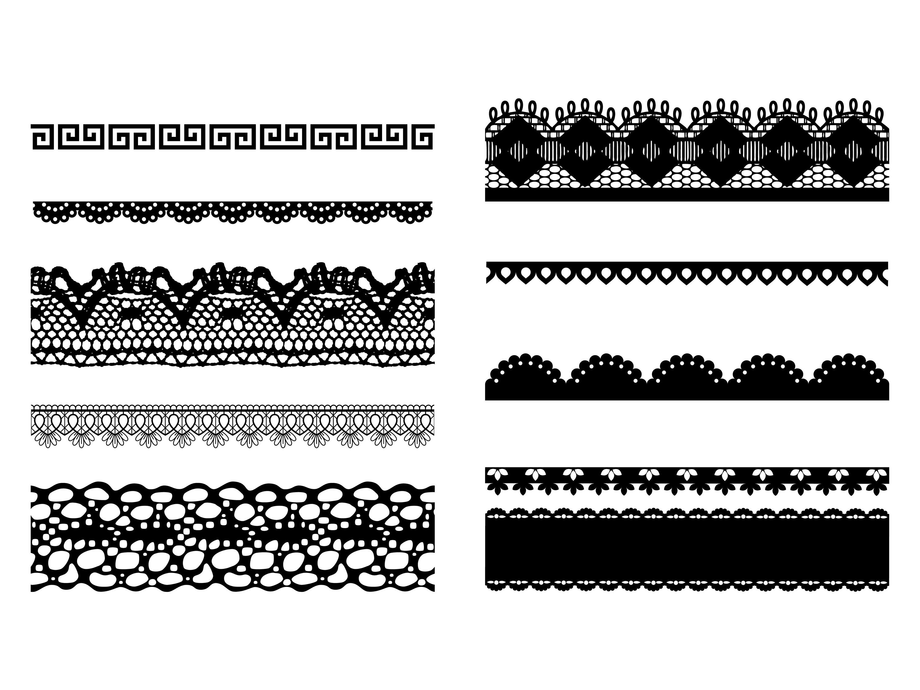 Border Svg Bundle, Border Svg, Lace Border, Seamless, Pattern, Border ...