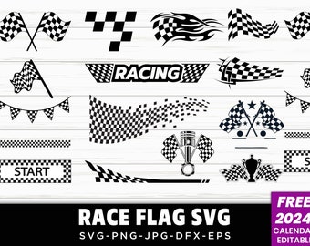 Racing Flag Svg, Race Flag Svg Bundle, Race Flag Clipart, Racing Flag ...
