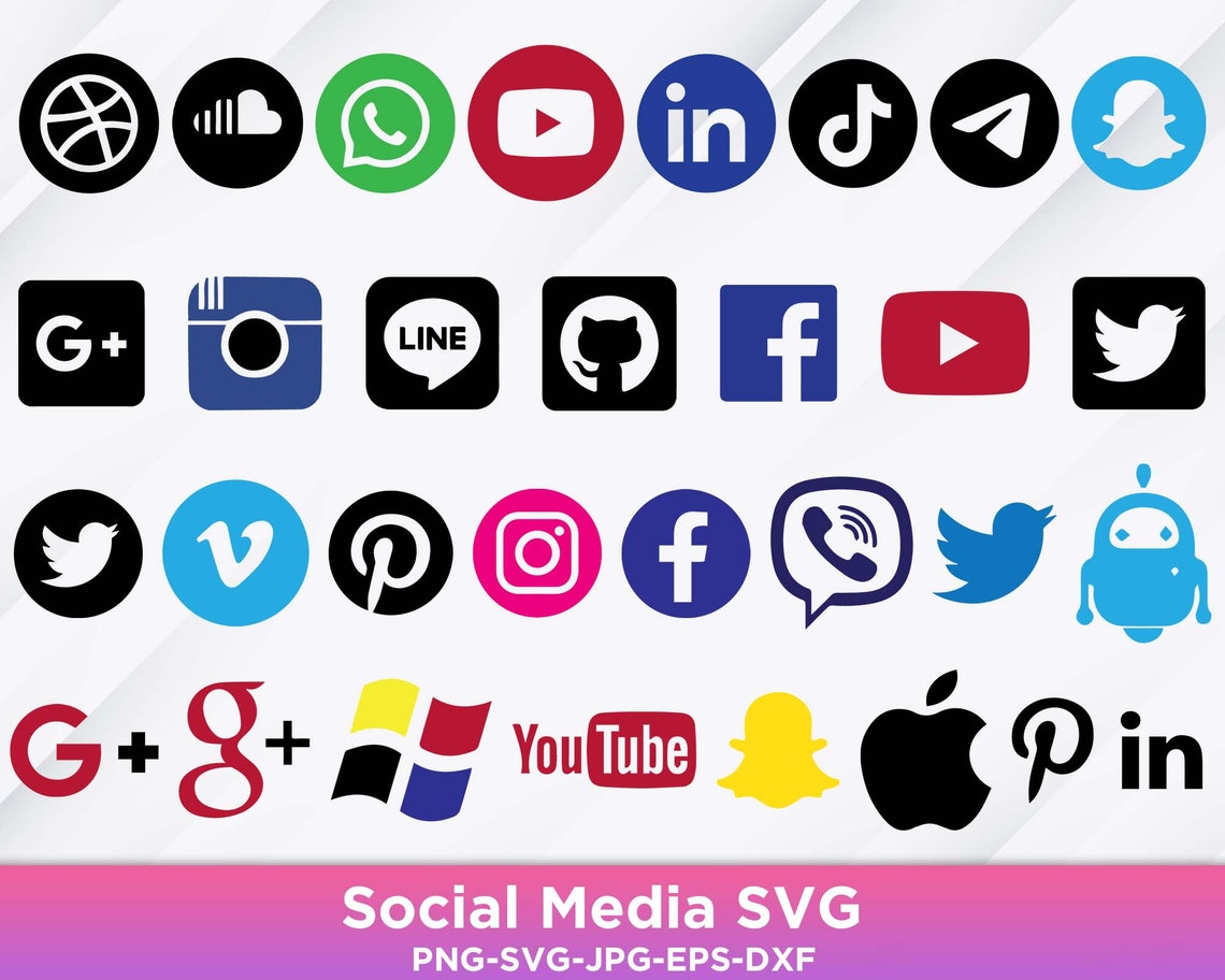 Social Media Svg, Social Media Icons, Social Media Png, İcons Svg ...