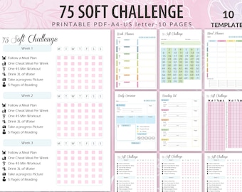 75 Soft Challenge Digital Planner | Tiktok 75 Softer Diary | Printable ...