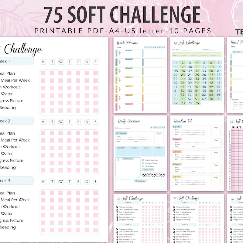 75 Hard Printable - Etsy