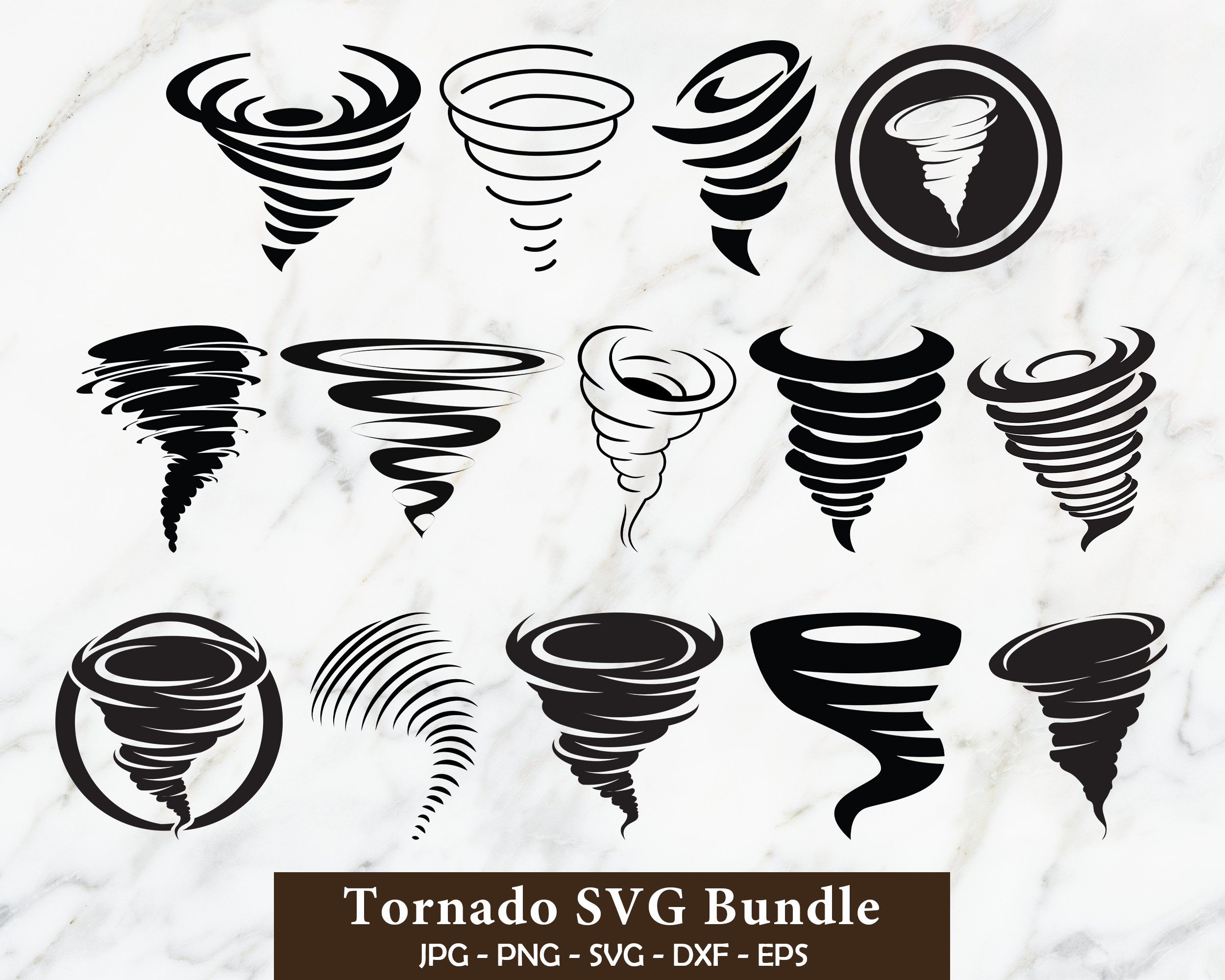 Tornado SVG Bundle, Tornado SVG, Tornado Silhouette, Tornado Commercial ...