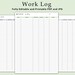 Work Log, Task Tracker, Time Management, Daily Log, Work Journal ...
