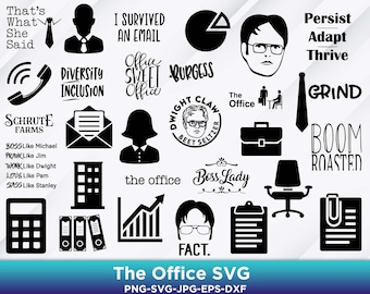 THE OFFICE SVG , the Office Bundle Svg , the Office Files for Cricut ...