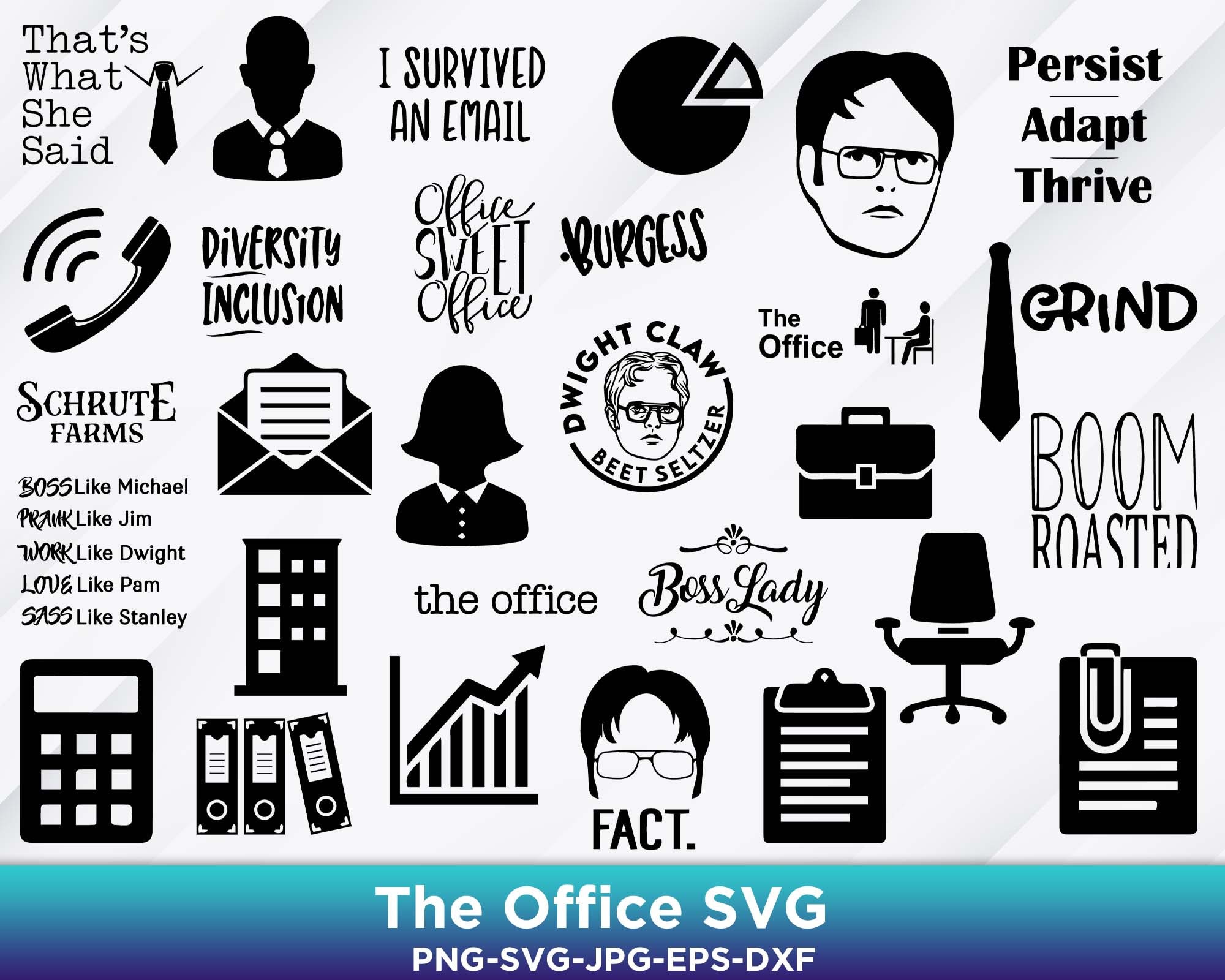 The Office SVG, the Office Svg Files for Cricut, the Office Tv Show ...