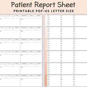 Patient Report Sheet Medical Report Template Patient Progress Notes ...