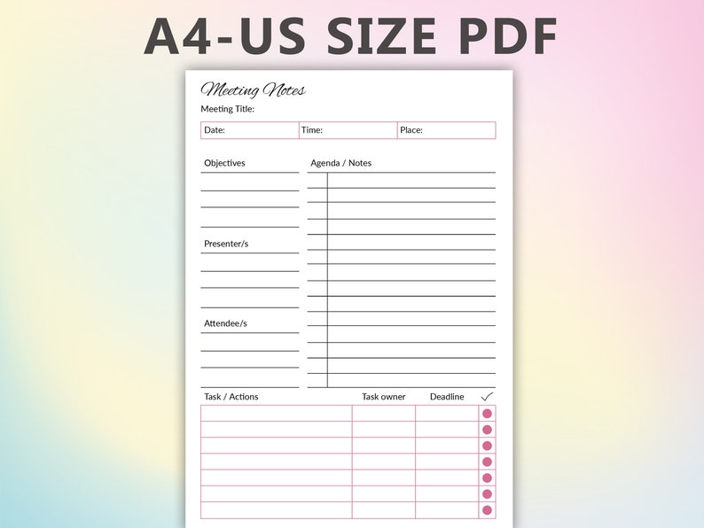 Meeting Minutes Master, Streamline Your Note-taking, Meeting Notes ...