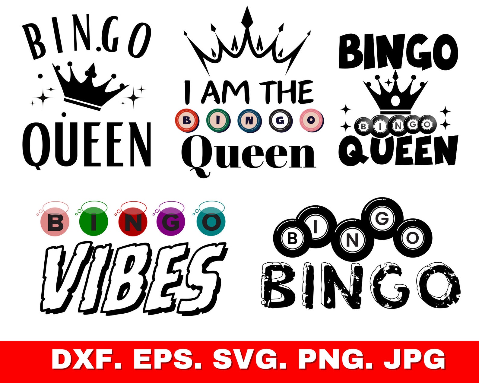 Bingo SVG Bundle, Bingo SVG, Bingo Player SVG, Bingo Lady Svg, Bingo ...