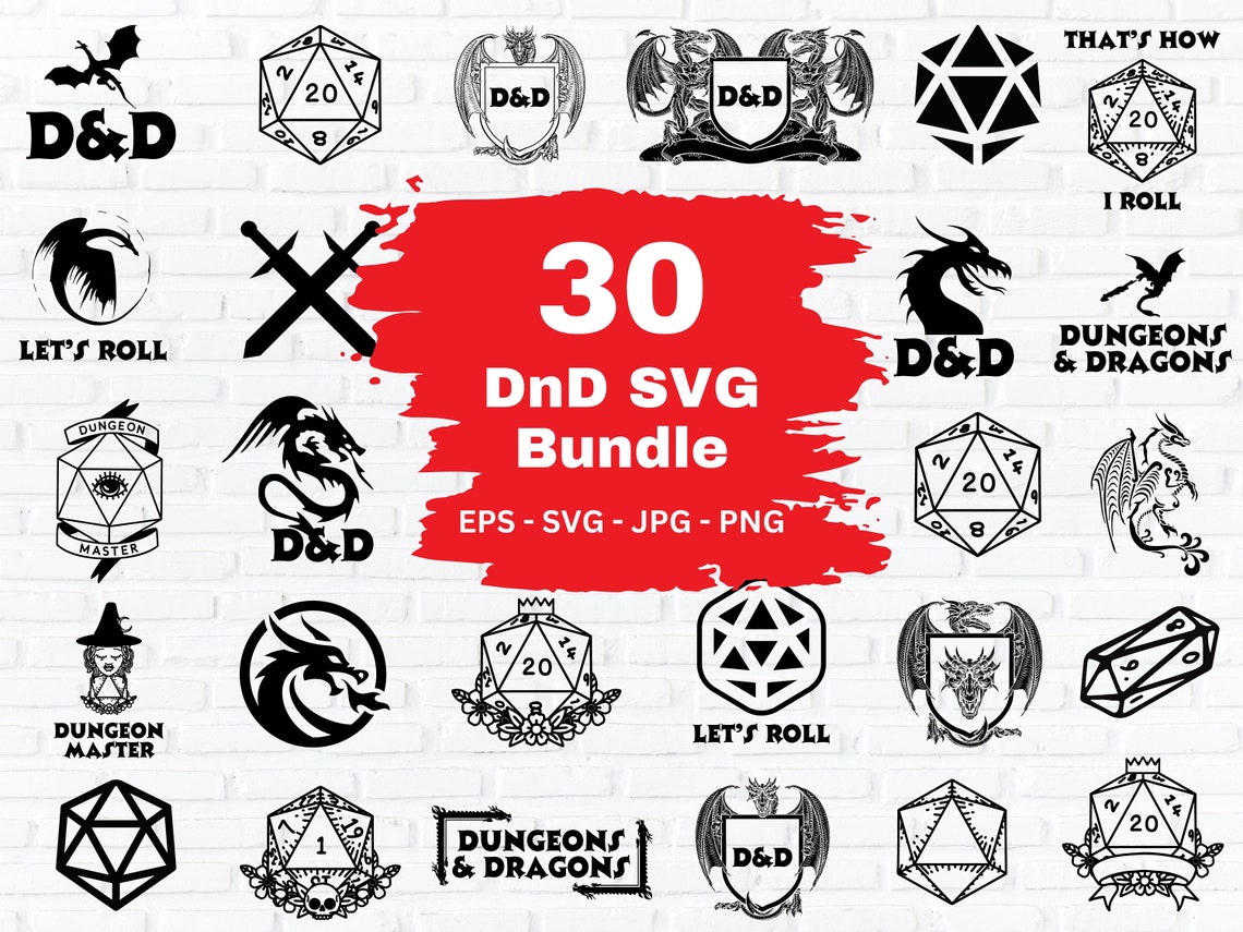 Dnd Svg Bundle, Dnd Png Bundle, Dnd Dxf Bundle, Dnd Silhouette Designs ...
