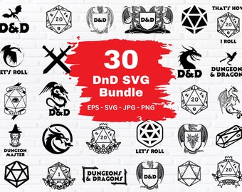 Dnd Png Bundle, Dnd Svg Bundle, Dnd Dxf Bundle, Dnd Silhouette Designs ...