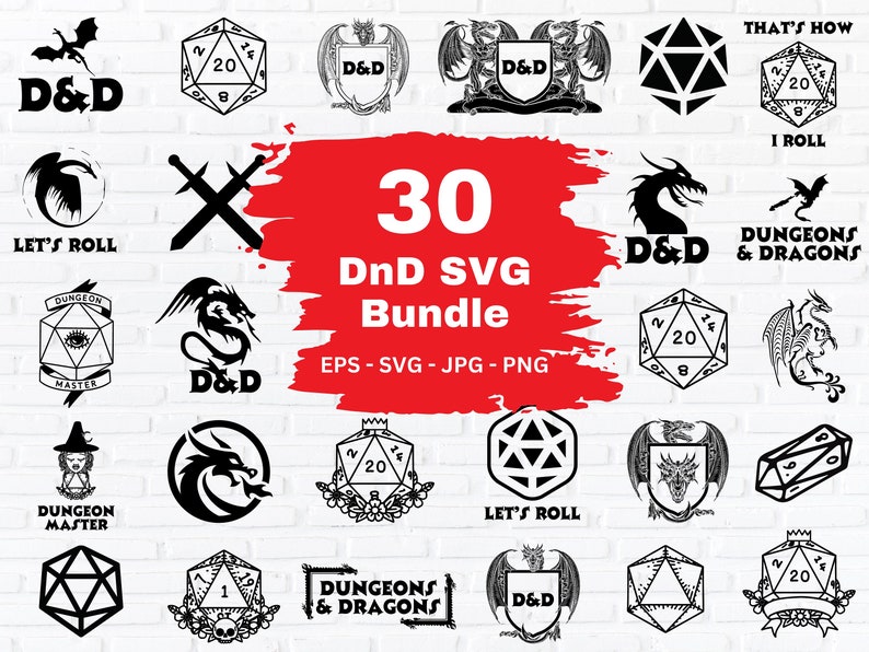 Dnd Svg Bundle, Dnd Png Bundle, Dnd Dxf Bundle, Dnd Silhouette Designs ...