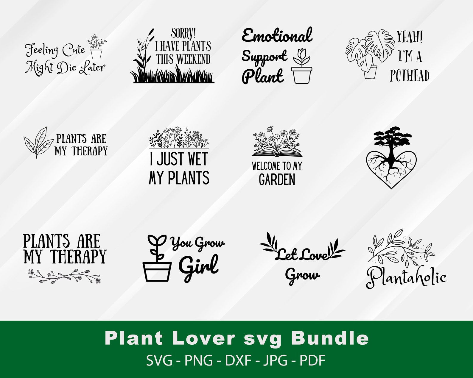Plant Lover SVG Bundle, Plant Svg, Plant Quotes Svg, Houseplant Svg ...