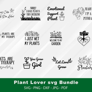 Plant Lover SVG Bundle, Plant Svg, Plant Quotes Svg, Houseplant Svg ...