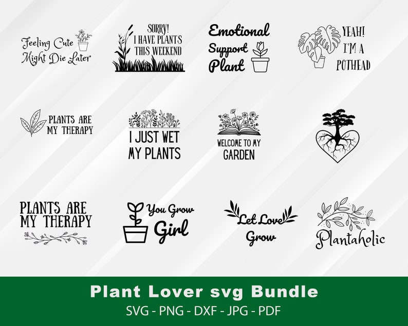 Plant Lover SVG Bundle, Plant Svg, Plant Quotes Svg, Houseplant Svg ...