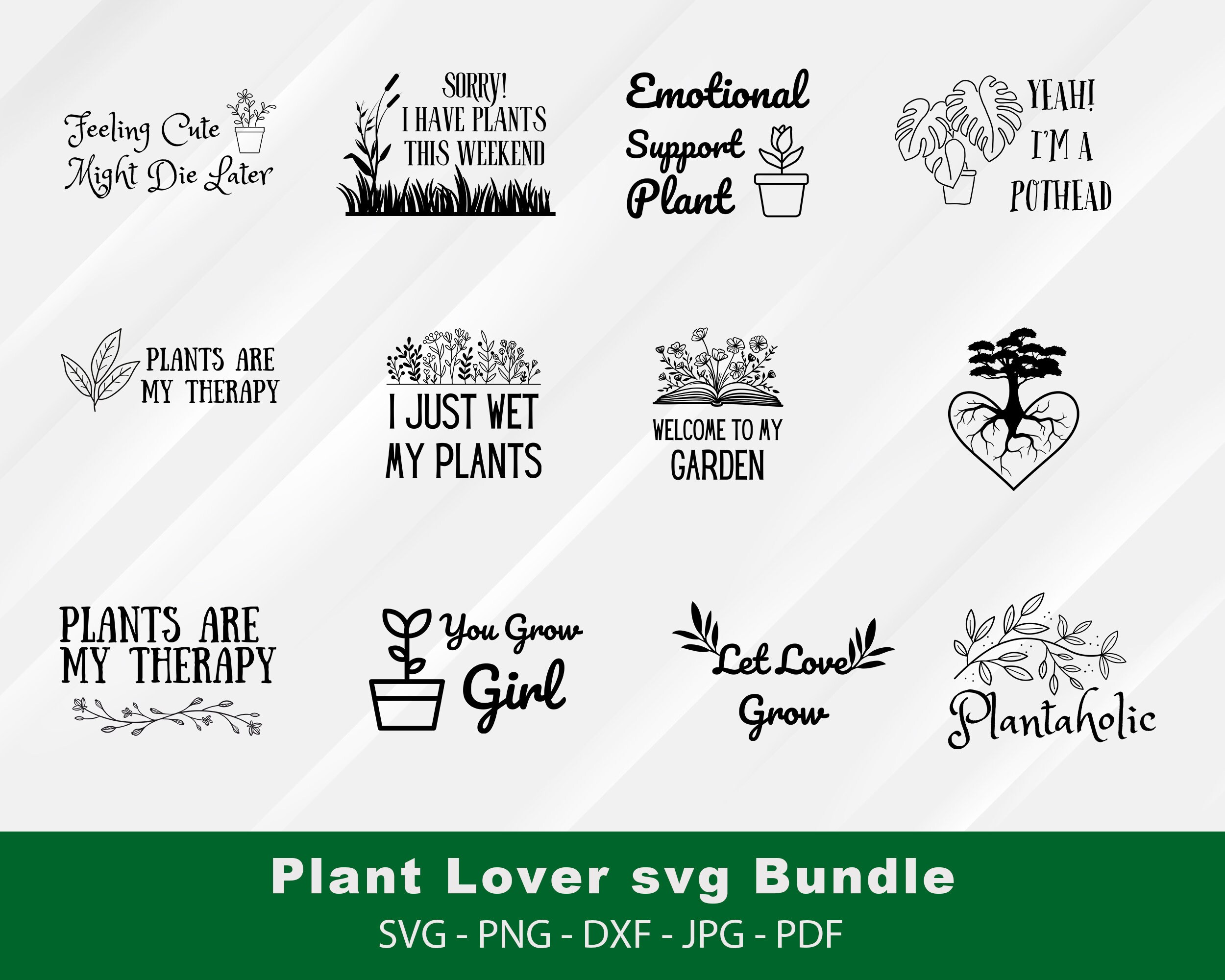 Plant Lover SVG Bundle, Plant Svg, Plant Quotes Svg, Houseplant Svg ...
