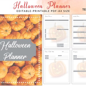 Editable Halloween Planner, Halloween Party Planner, Halloween Planner ...