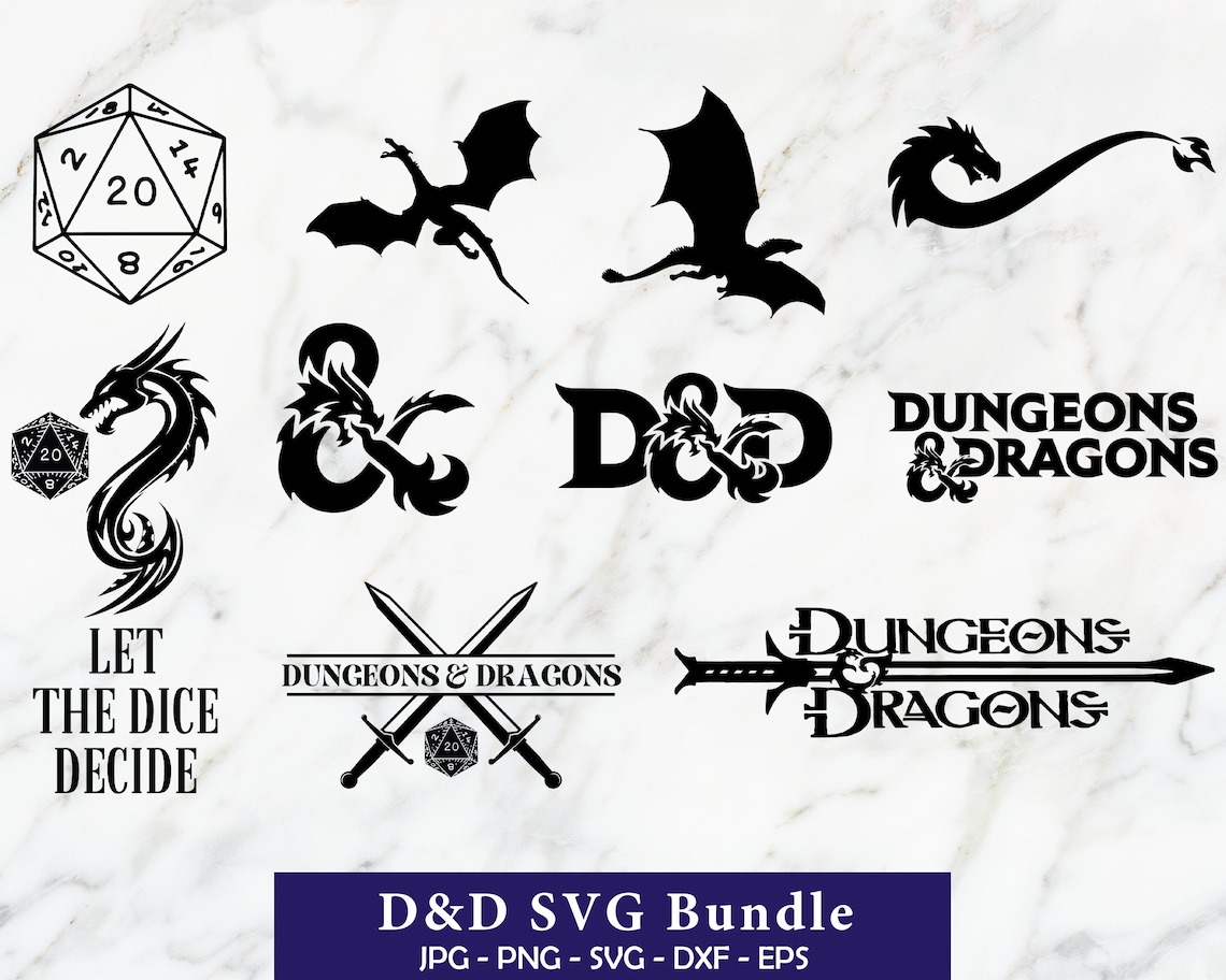 Dnd Svg Bundle, Dnd Png Bundle, Dnd Dxf Bundle, Dnd Silhouette Designs ...