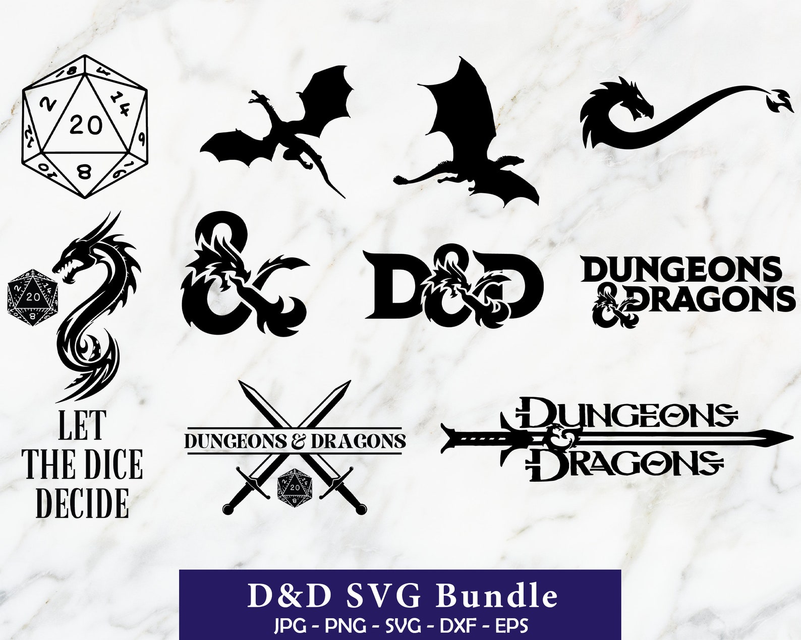 Dnd Svg Bundle, Dnd Png Bundle, Dnd Dxf Bundle, Dnd Silhouette Designs ...