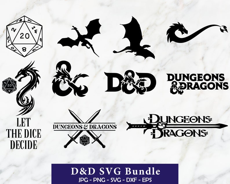Dnd Svg Bundle, Dnd Png Bundle, Dnd Dxf Bundle, Dnd Silhouette Designs ...