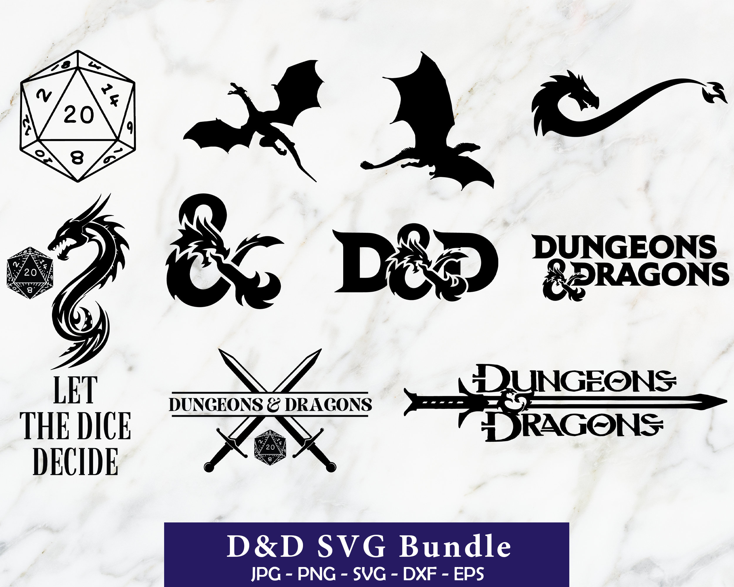 Dnd Svg Bundle, Dnd Png Bundle, Dnd Dxf Bundle, Dnd Silhouette Designs ...