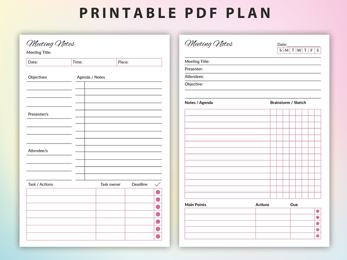Meeting Minutes Master, Streamline Your Note-taking, Meeting Notes ...