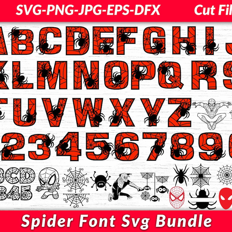 Spider Web Letters - Etsy