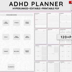 ADHD Planner Adult With 2024 Calendar ADHD Planner ADHD Journal ...