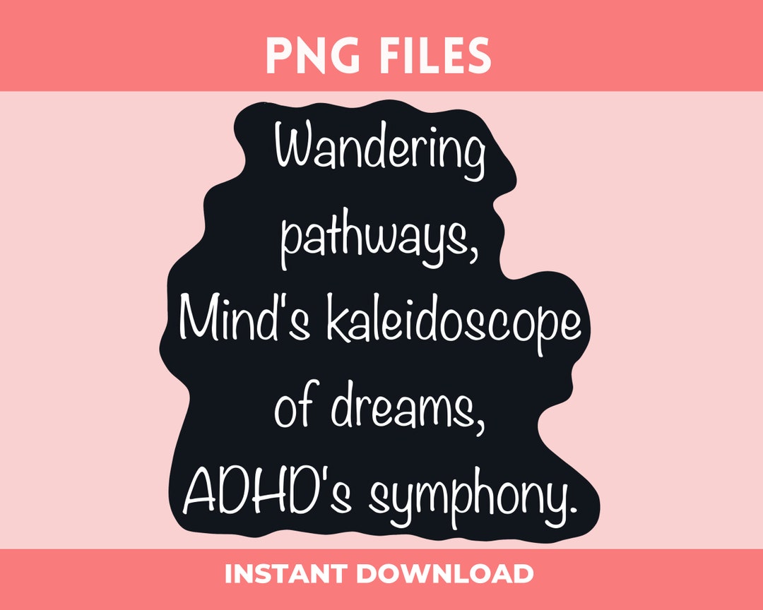 ADHD Haiku Poems Stickers PNG Digital Files - Etsy UK