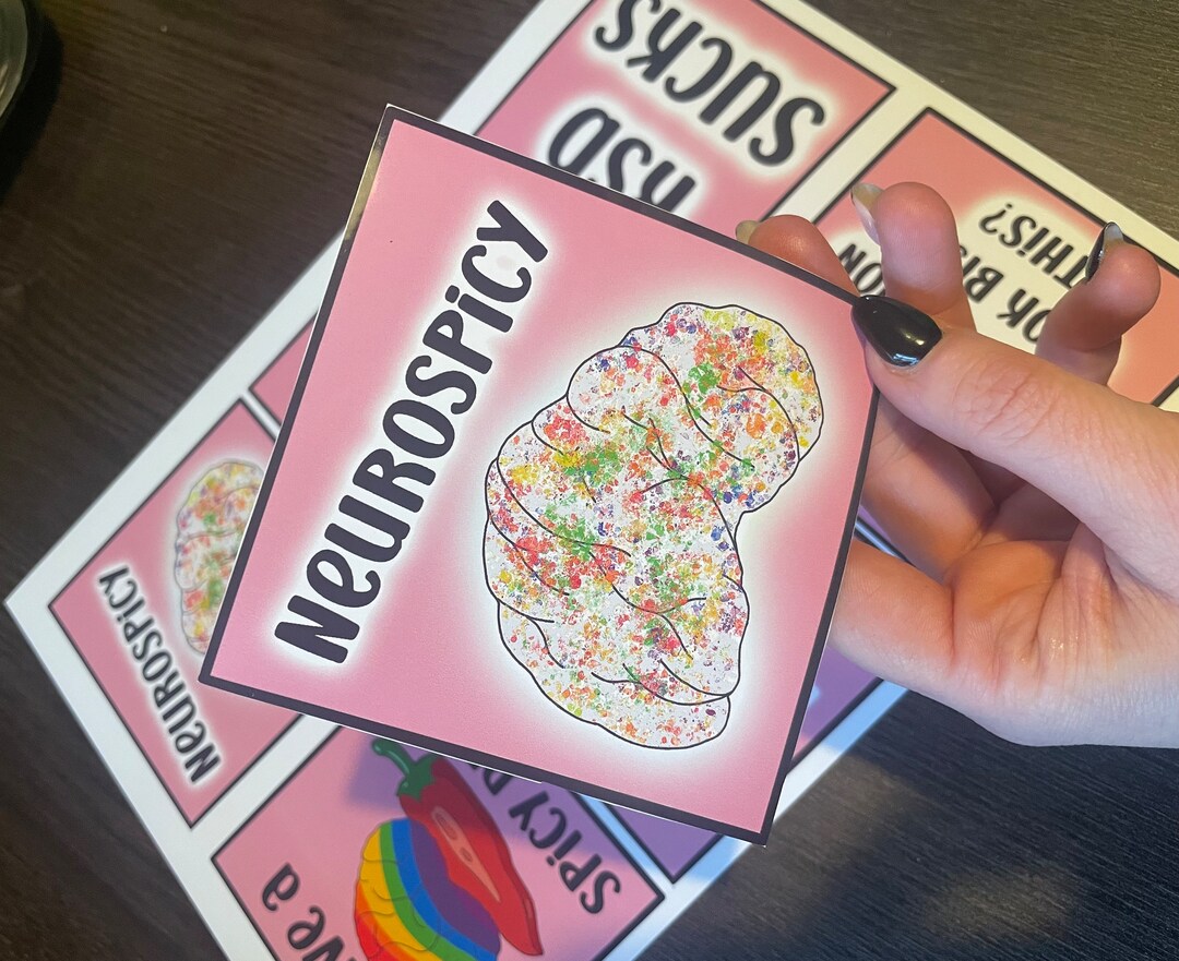 1 ADHD Vinyl Sticker Various Sizes Glossy Pink - Etsy