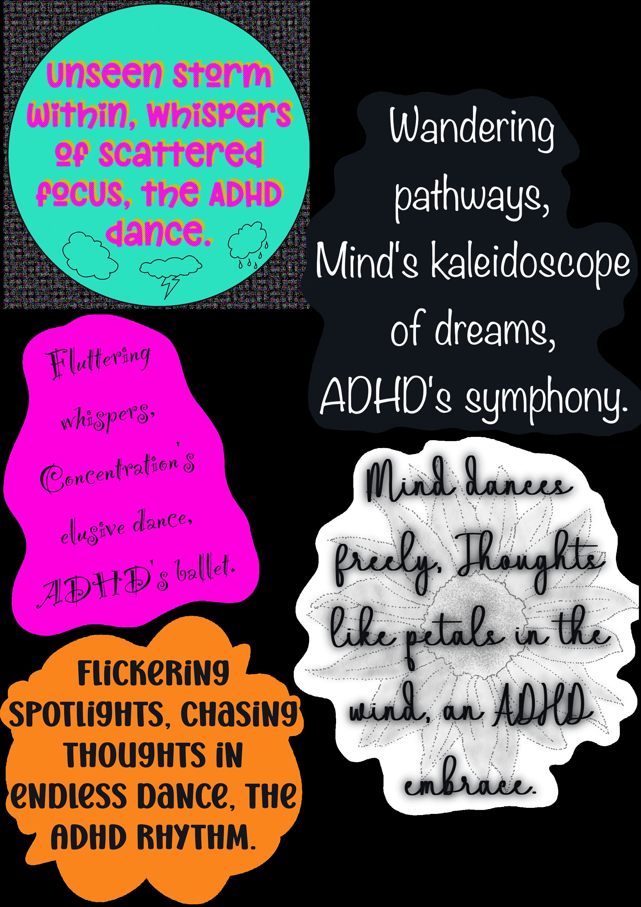 ADHD Poem Stickers Instant Download - Etsy