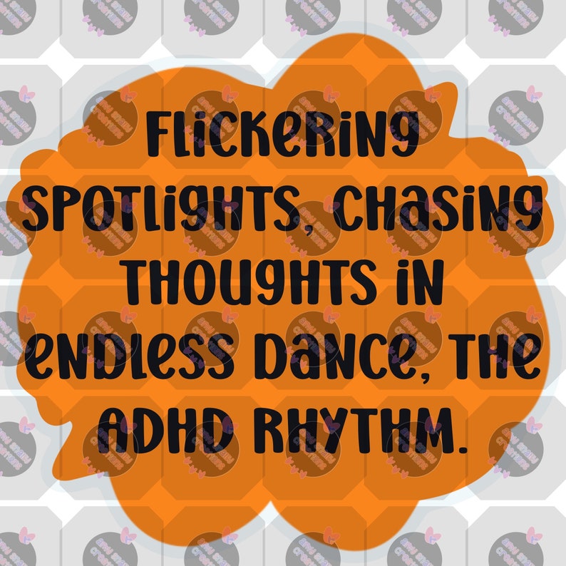 ADHD Poem PNG - Etsy