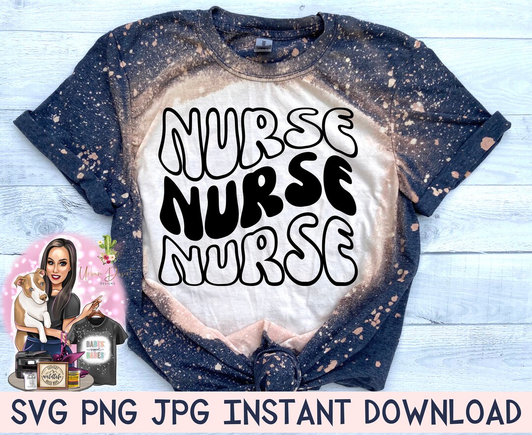 Nurse Wavy Text SVG PNG File Instant Download, Nurse Cut File for ...