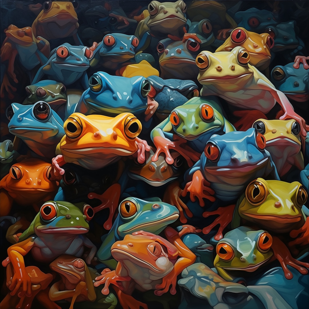 Hidden Object Picture With Frogs (art) - Etsy