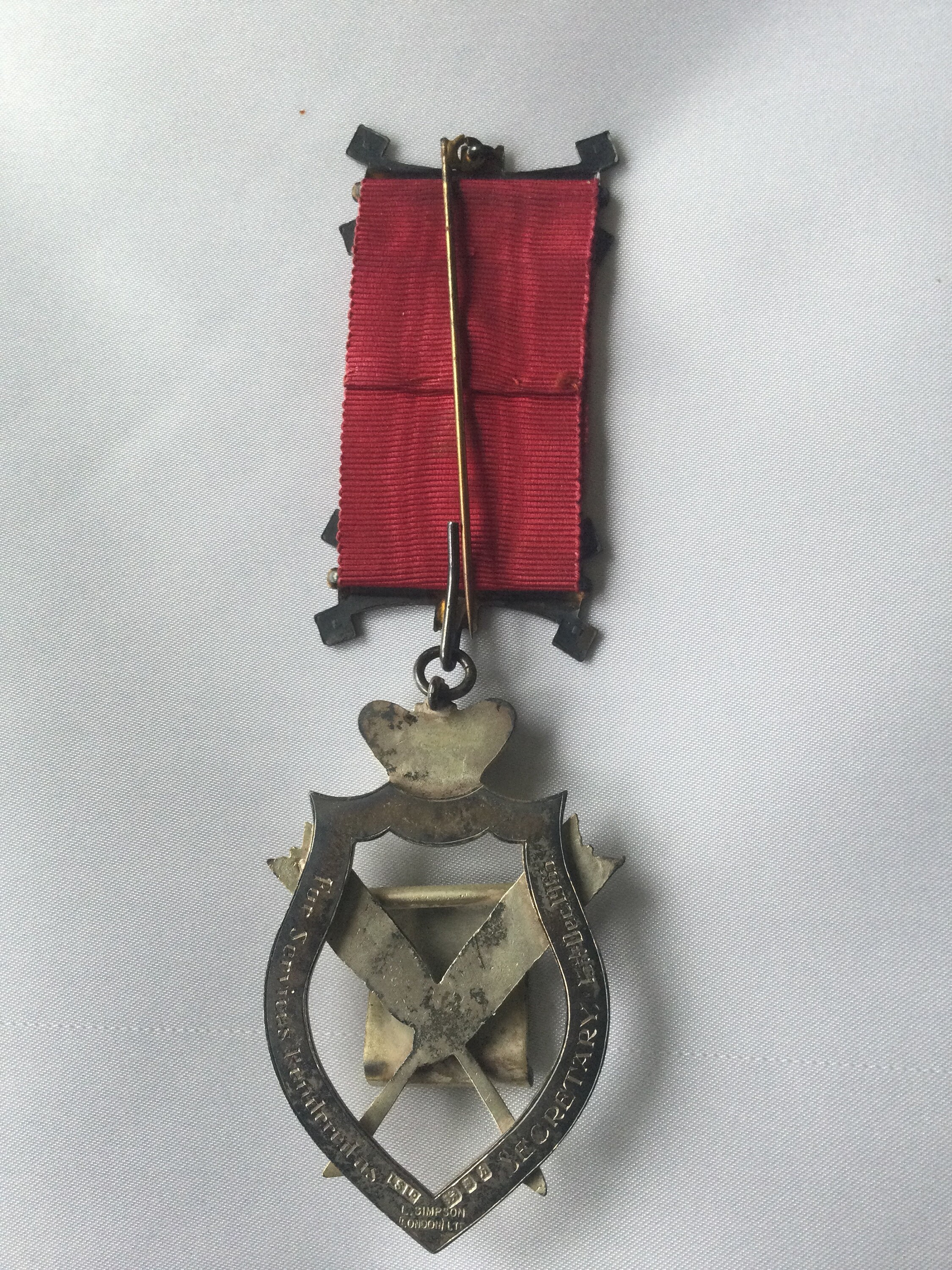 Masonic RAOB Medal Jewel 1963 for Services Rendered Silver - Etsy