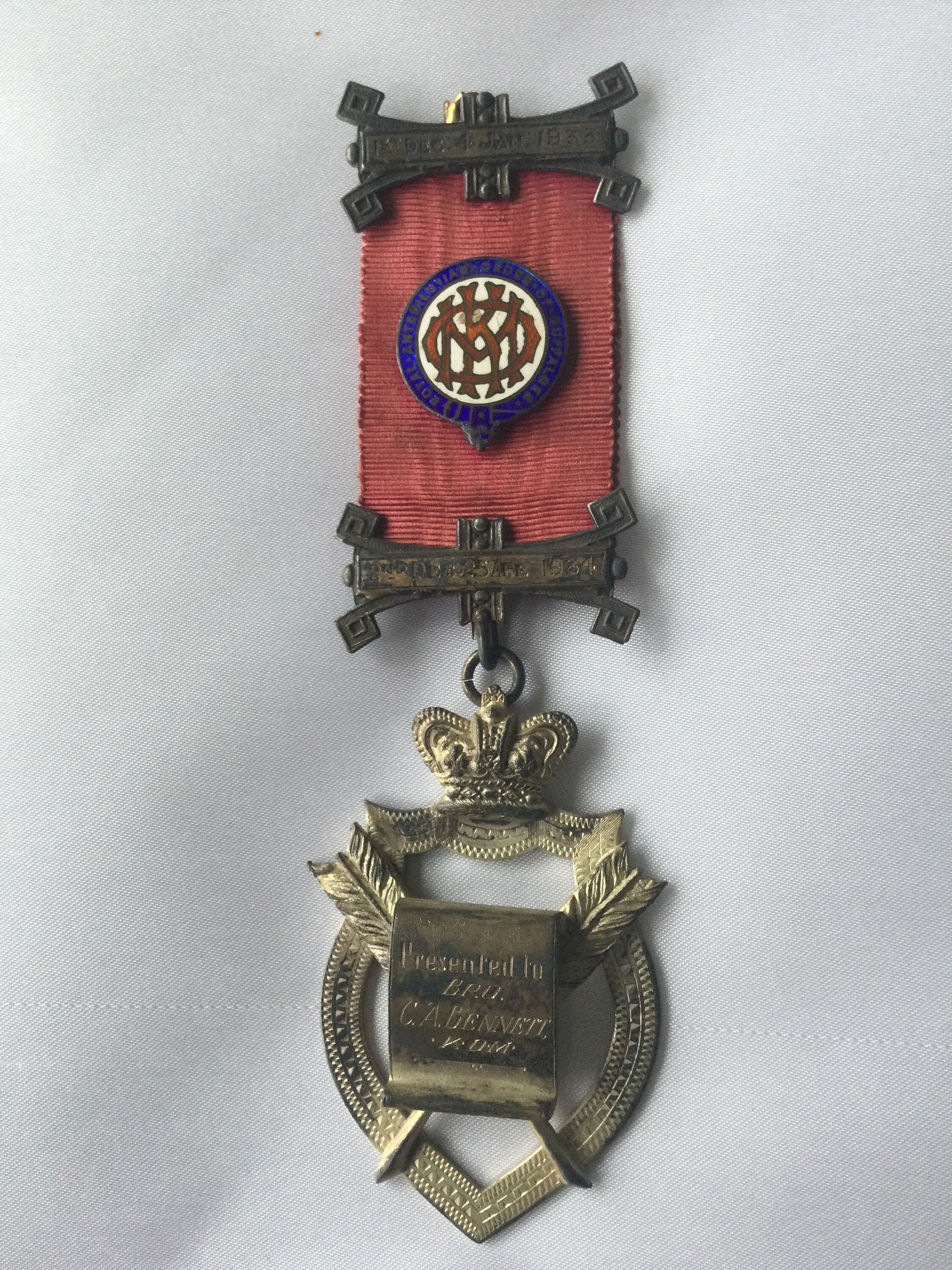 Masonic RAOB Medal Jewel 1963 for Services Rendered Silver - Etsy