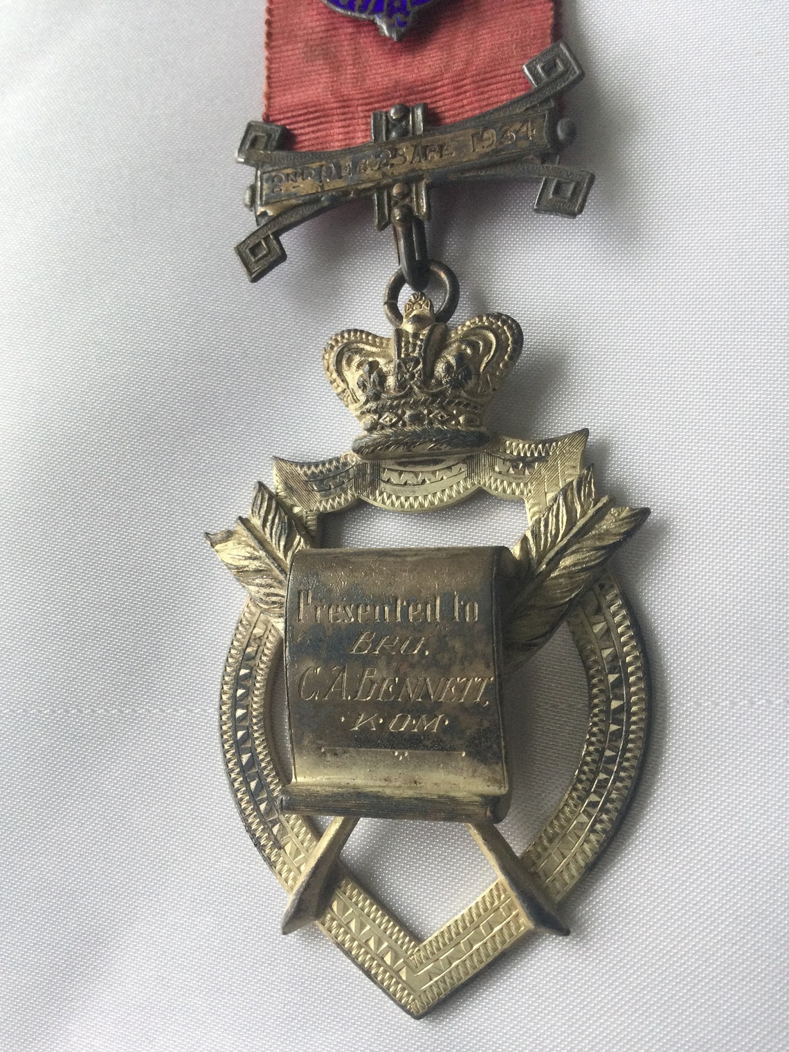 Masonic RAOB Medal Jewel 1963 for Services Rendered Silver - Etsy