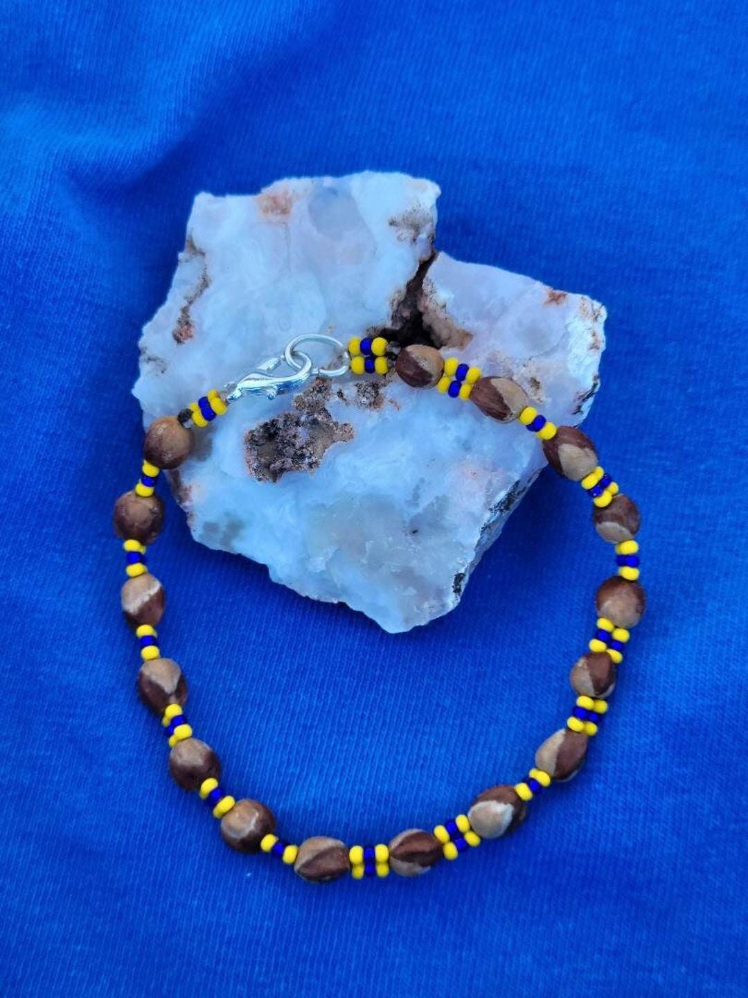 Navajo Inspired Juniper Cedar Bead Bracelet or Anklet With Double ...