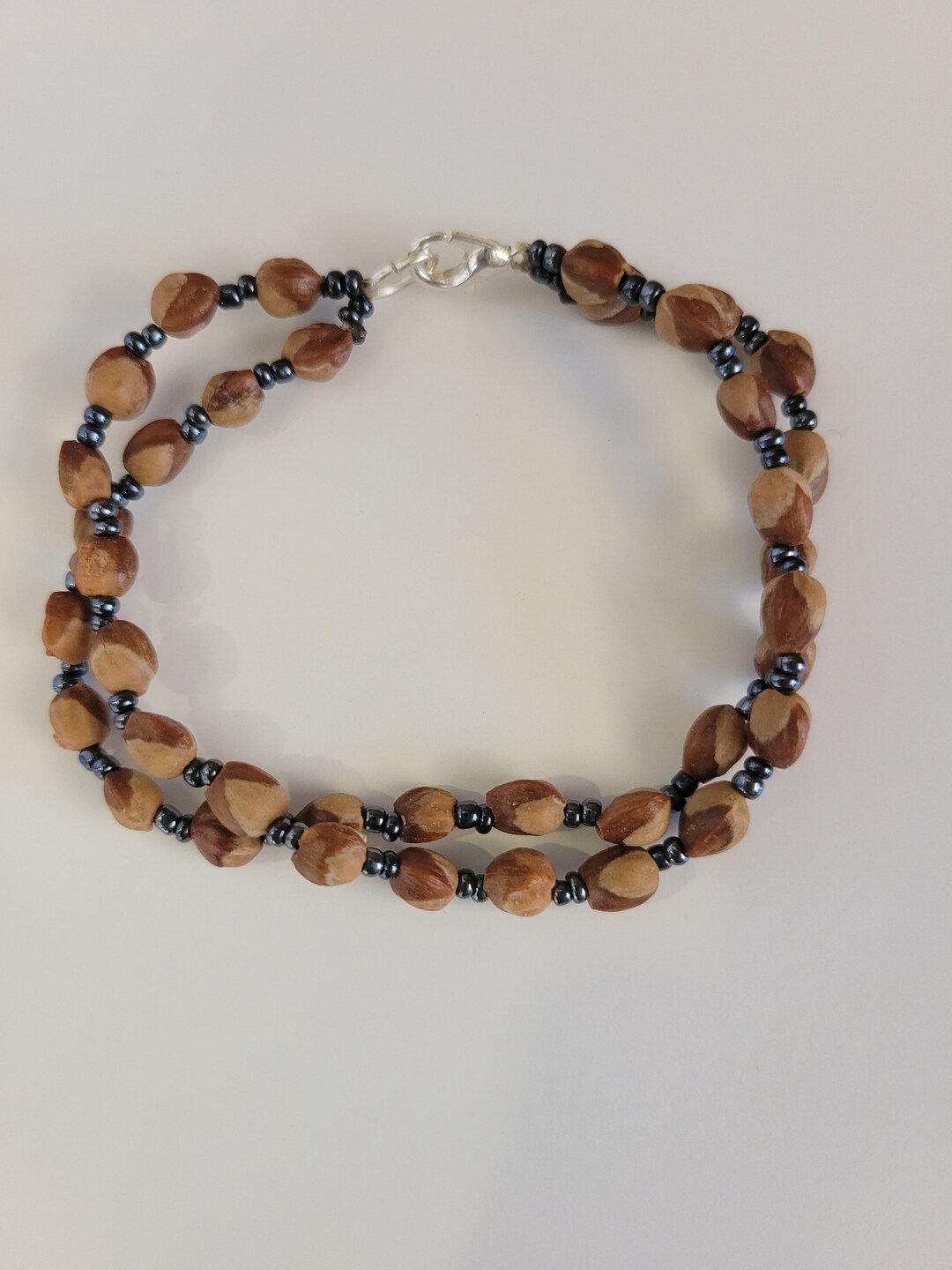 Navajo Cedar ghost Bead Double Bracelet or Anklet. - Etsy
