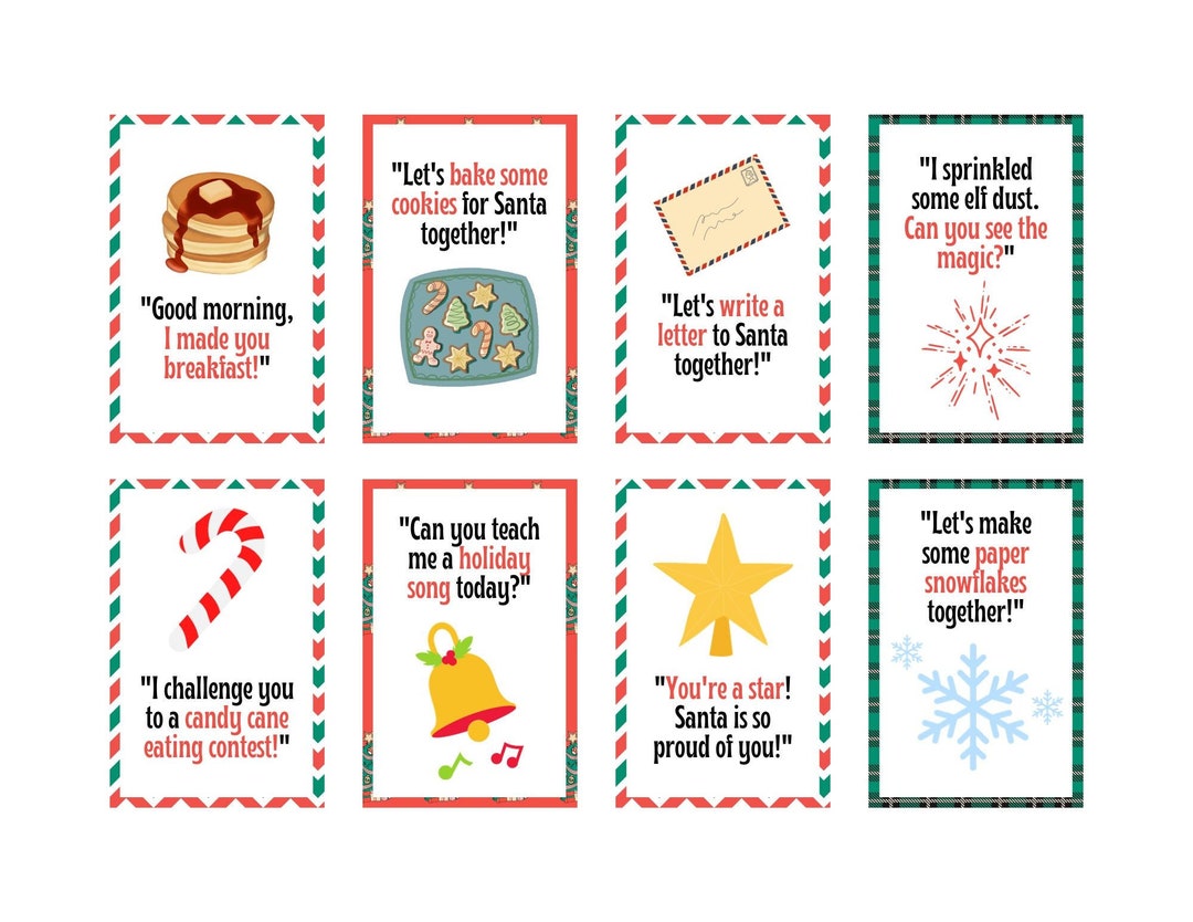 EDITABLE 40 Elf Notes Elf Notes Printable Christmas Digital - Etsy